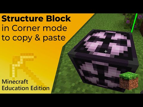 Copy & Paste in Minecraft Education Edition using Corner mode in the structure block