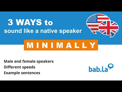 MINIMALLY pronunciation | Improve your language with bab.la