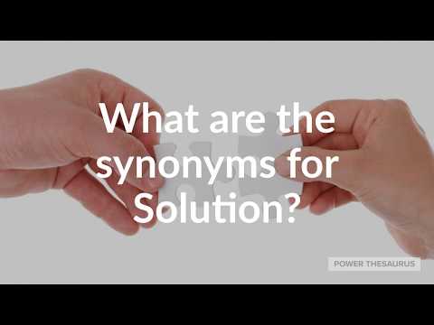 Synonyms for Solution (with pronunciation)
