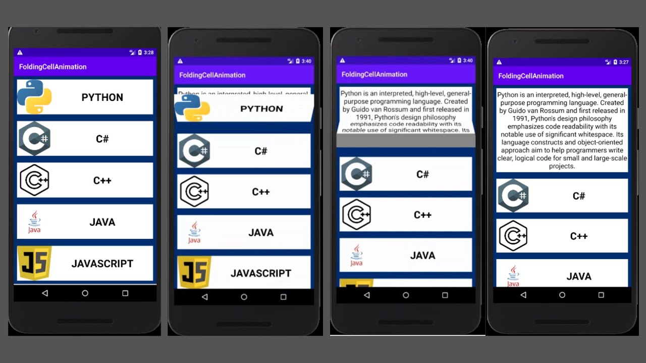 Folding Cell Animation | Android Studio