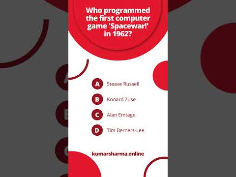 Who programmed the first computer game 'Spacewar!' in 1962?