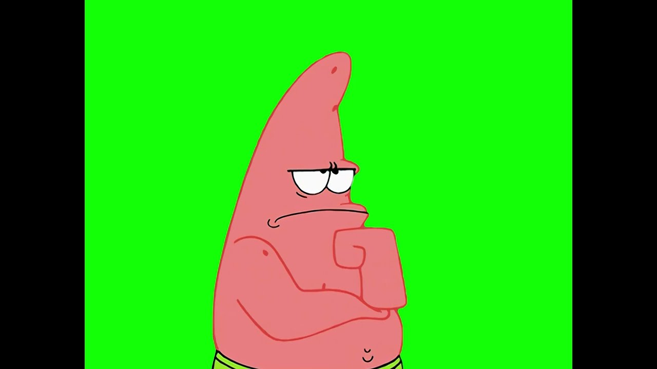 SpongeBob SquarePants and Patrick Thinking meme - Green Screen