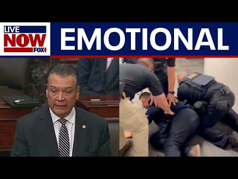 WATCH: CA Sen. Alex Padilla speaks on forceful removal from Kristi Noem news conference