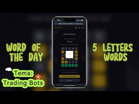 WORD OF THE DAY I BINANCE ANSWER NEW 5 Letter Words / Tema: Trading Bots
