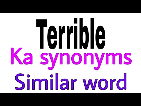 Synonyms of Terrible | Terrible ka synonyms | similar word of Terrible | synonym of Terrible