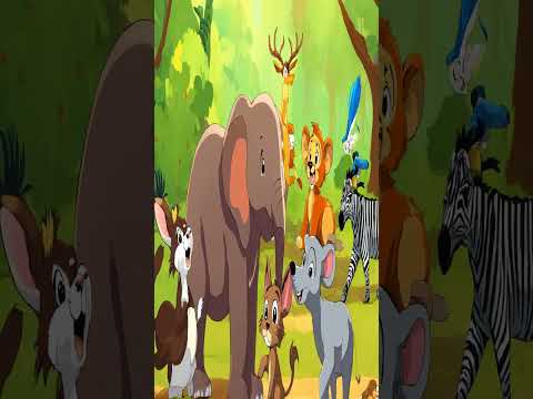 Cartoon, Elephant, Nature, Natural environment, Plant, Organism, Mammal, Grass, Art, Natural land...