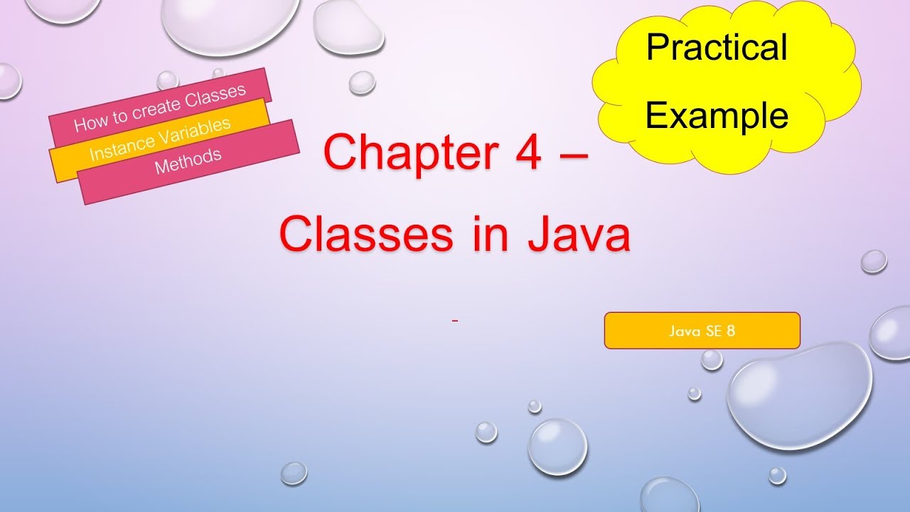 Chapter 4 - Classes in Java :Practical Examples