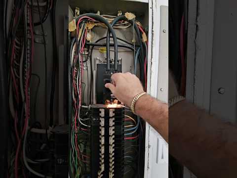Sparks flying out of 225 amp main breaker!