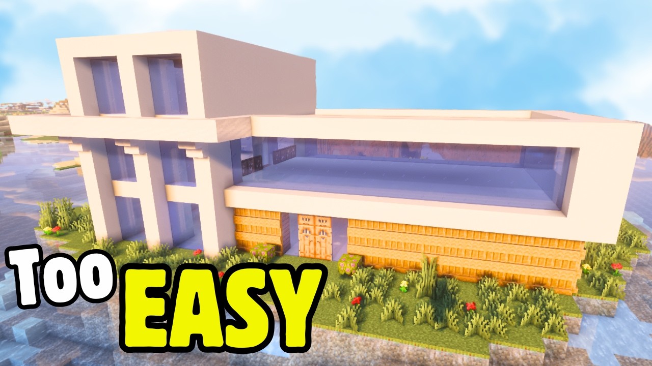The EASIEST Modern Minecraft House That Looks INSANE | Tutorial