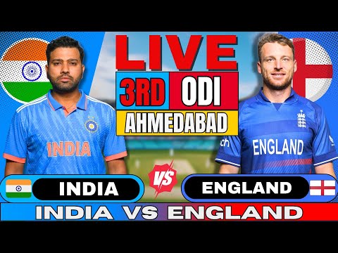 🇮🇳 IND vs ENG 3rd ODI Live Cricket Score | India vs England Live Updates | Ahmedabad ODI 2024