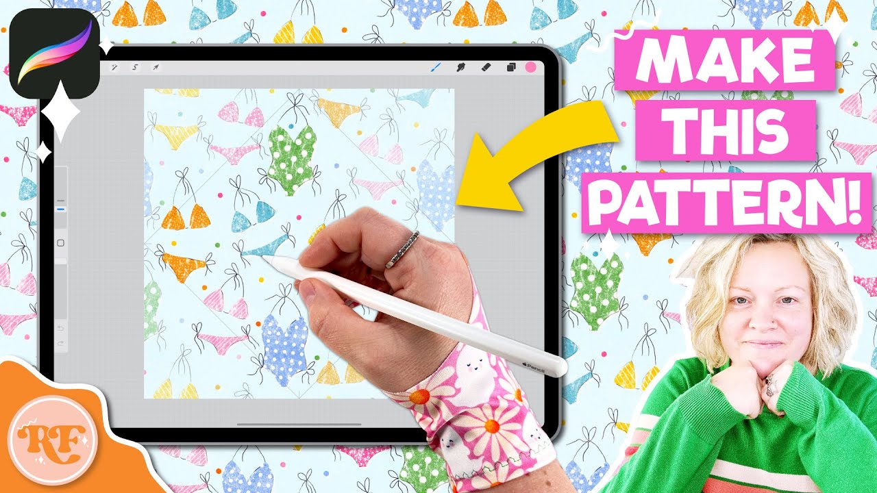 Procreate Seamless Pattern Tutorial | Diamond Method for Beginners