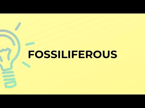 What is the meaning of the word FOSSILIFEROUS?
