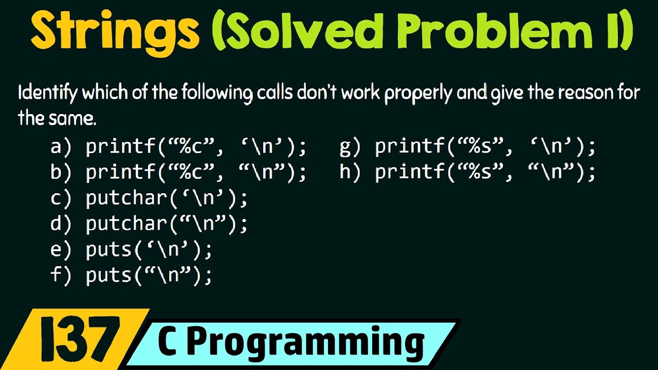 Strings (Solved Problem 1)
