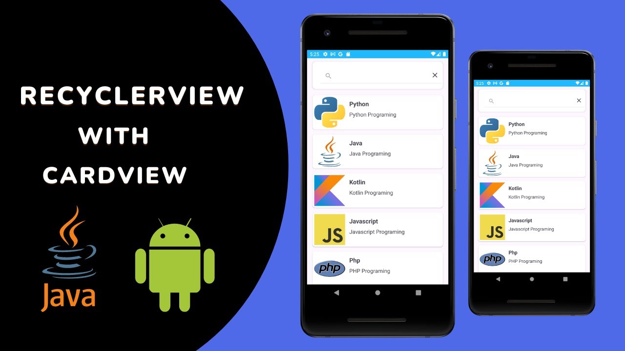 Simple Recyclerview With Cardview in Android Studio | RecyclerView -Android Studio Tutorial | Part 1