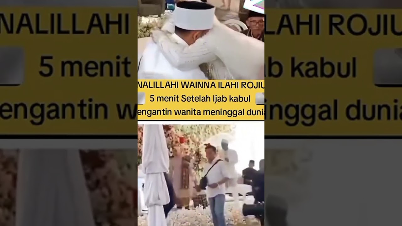 ya Allah kasihan banget,,baru 5 menit menikah langsung meninggal #news #beritaterkini