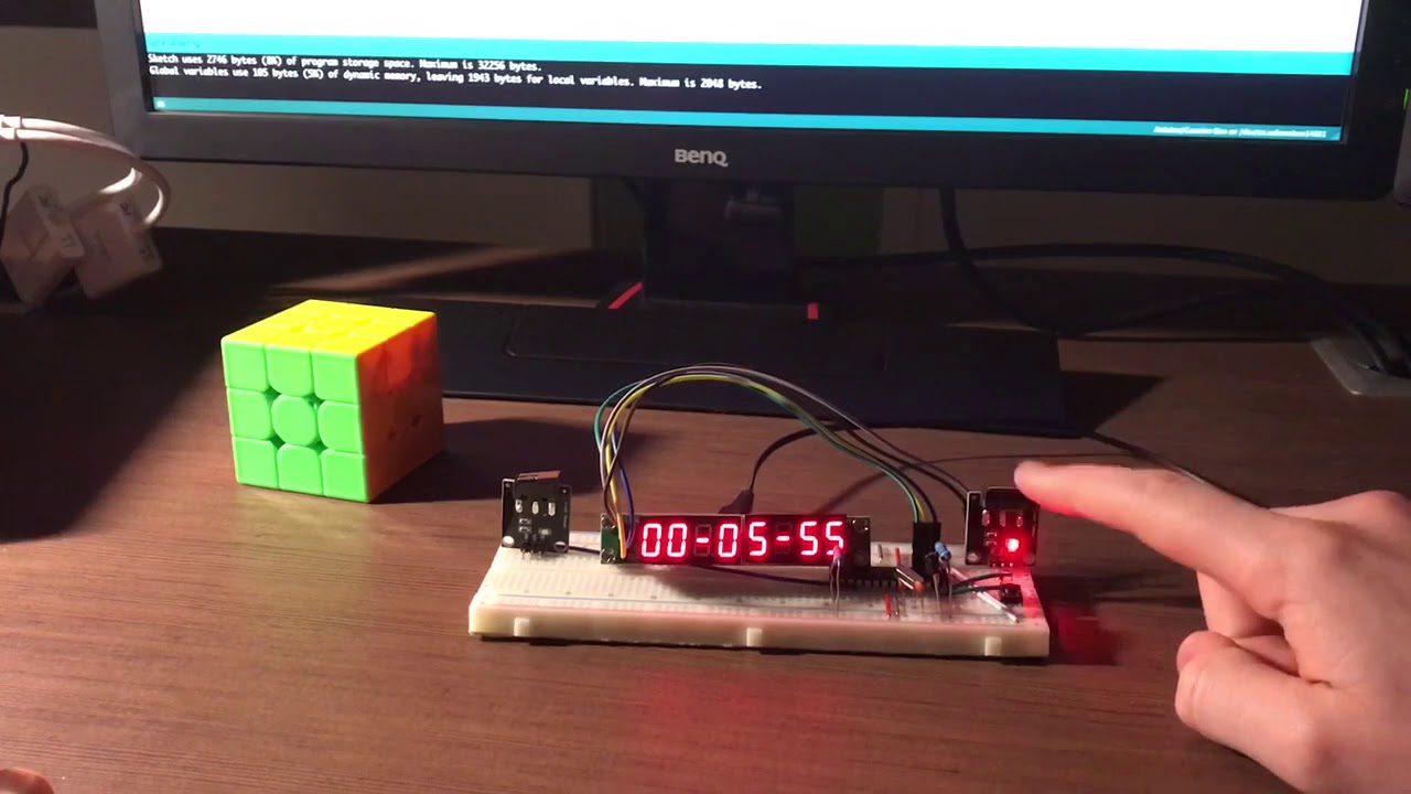 Rubik's Cube timer using Arduino
