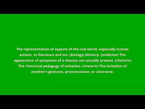 what is the meaning of mimesis
