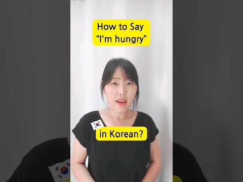 Learn Korean Language - How to Say I'm hungry" in Korean? #koreanphrases #koreanlesson #Korean