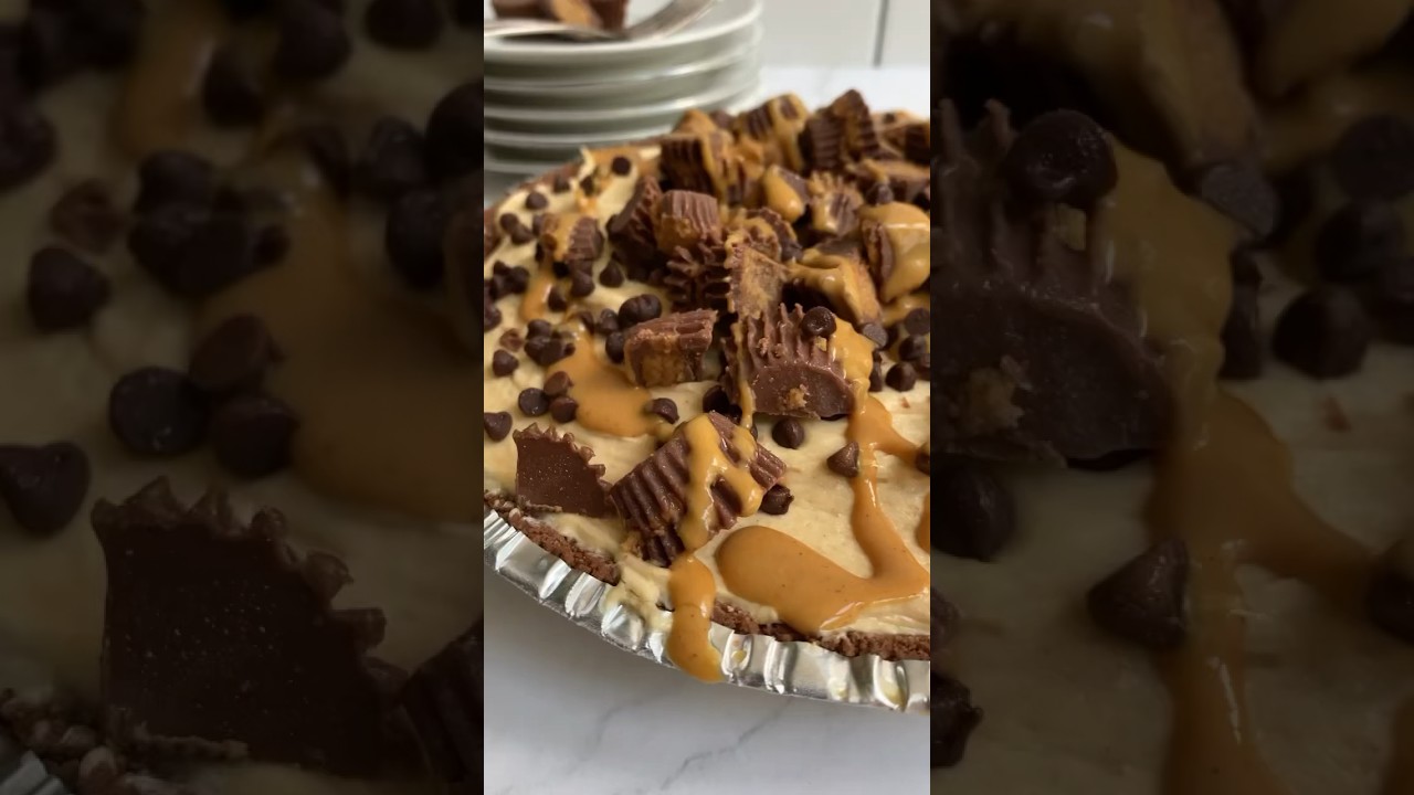 No Bake Chocolate Peanut Butter Pie! #nobake #nobakerecipe #nobakedessert #nobakedessertrecipe