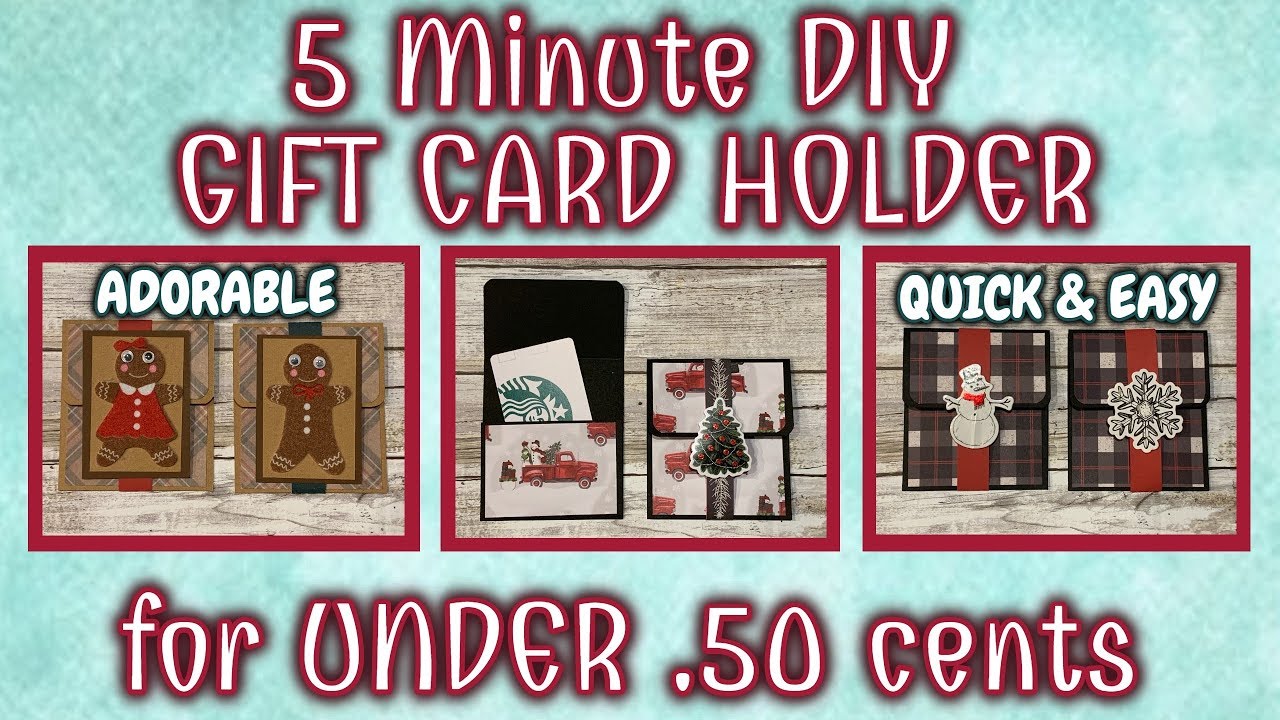 5 Minute DIY GIFT CARD HOLDER for UNDER .50 cents | QUICK & EASY DIY