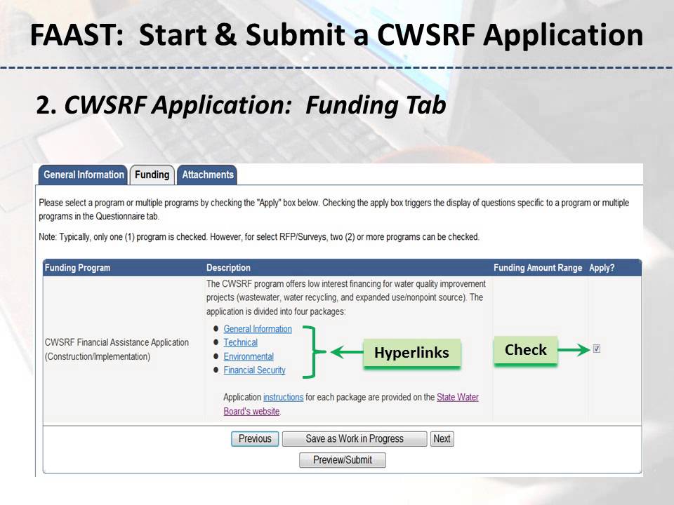 How to Start & Submit a CWSRF Application