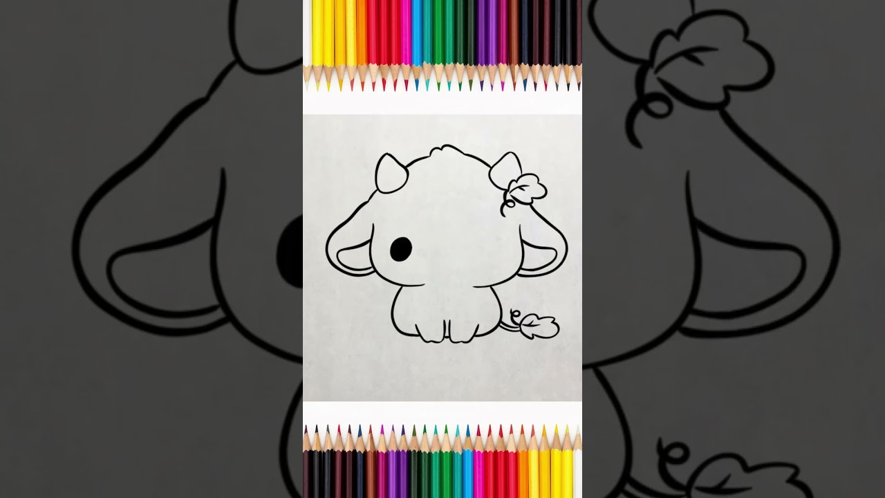 How to draw a cute cow #shorts