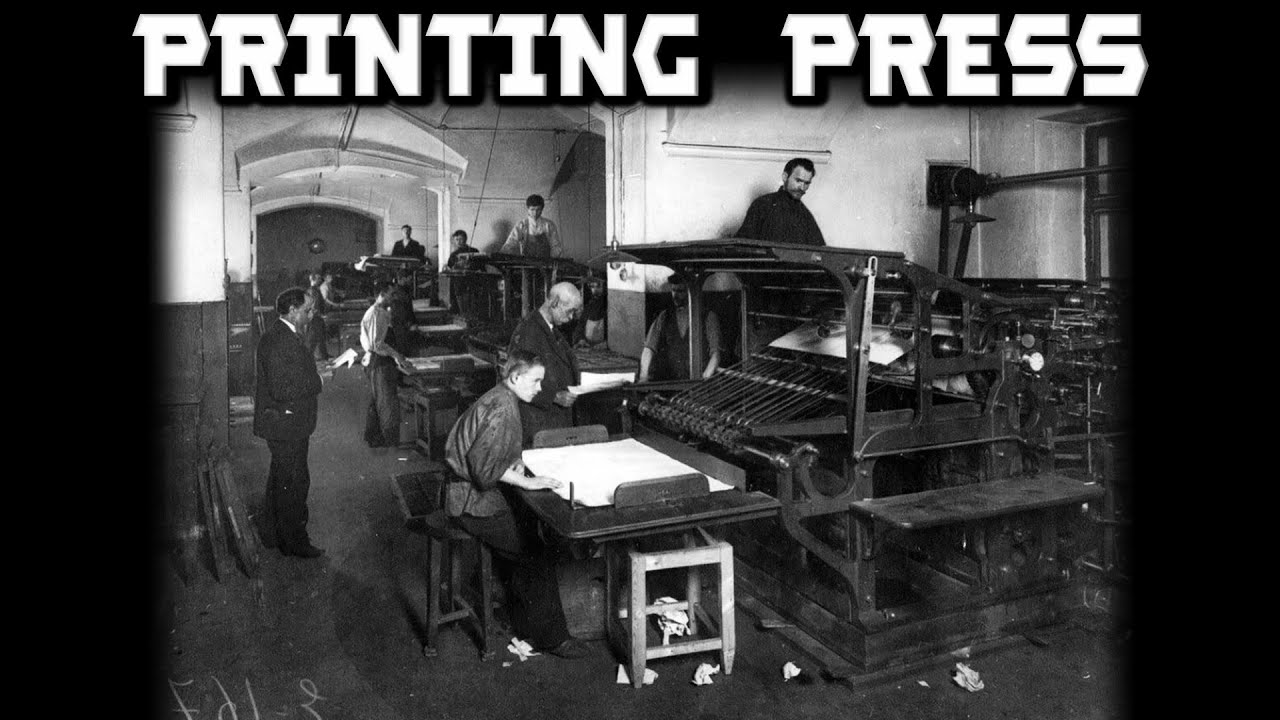 Printing Soviet Newspapers and Books Using a Linotype Machine. 1930s, Soviet Ukraine