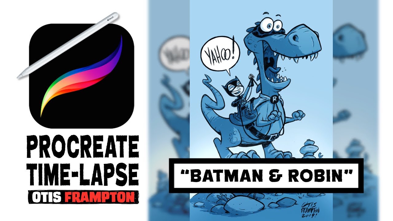 BATMAN & ROBIN Procreate Time-Lapse!