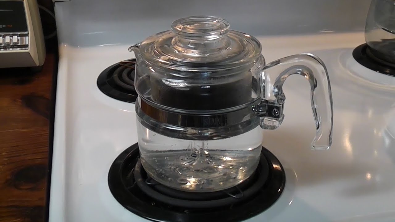 Making Coffee in a Pyrex Flameware Percolator for THE FIRST TIME!