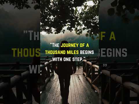 The journey of a thousand miles begins with one step :)