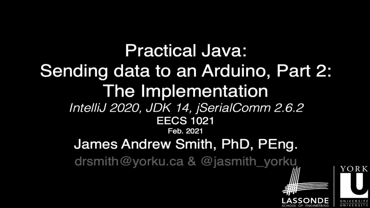 Practical Java: Sending Data to an Arduino, Part 2 (The Implementation)
