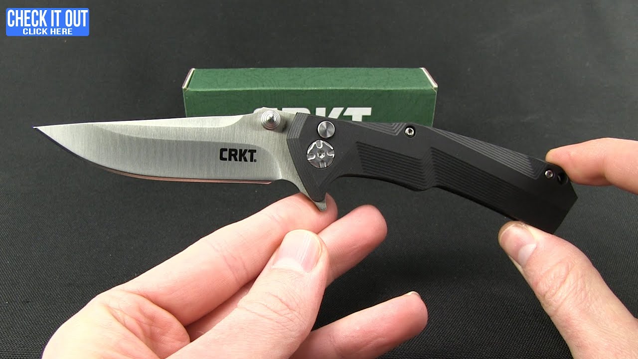 CRKT Tighe Tac Two Tanto Flipper Button Lock Knife GRN (3.25" Satin ...