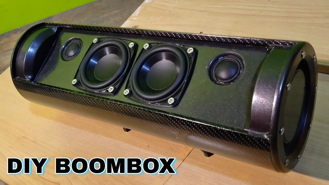 How To Build a Portable Bluetooth Speaker (Powerfull boombox using pvc pipe powerbank feature)