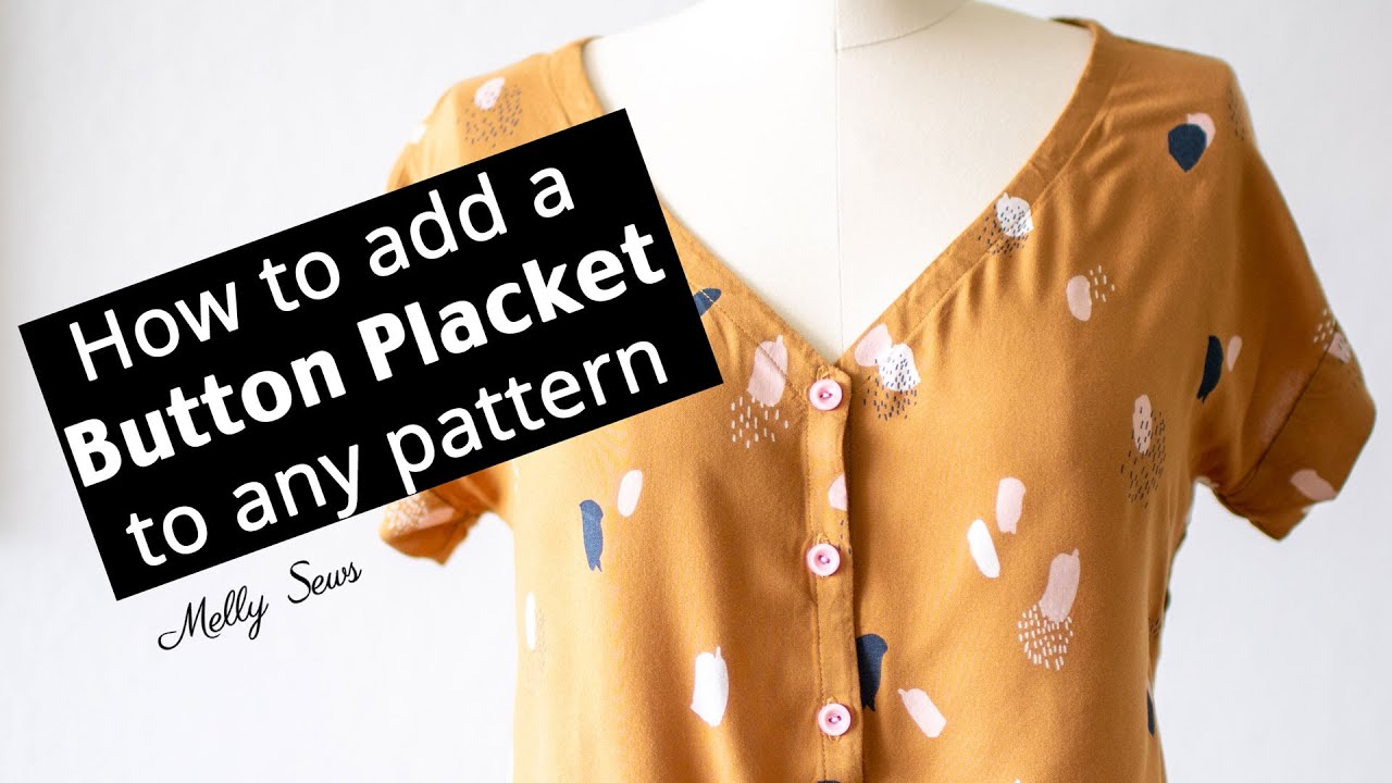 How to Add a Button Placket to Any Pattern