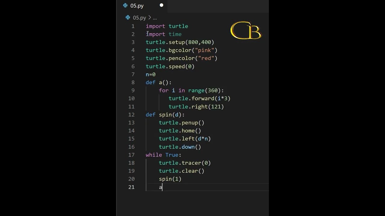 Spiral Animation using python #shorts #python #programmer #turtle  #youtubeshorts #short