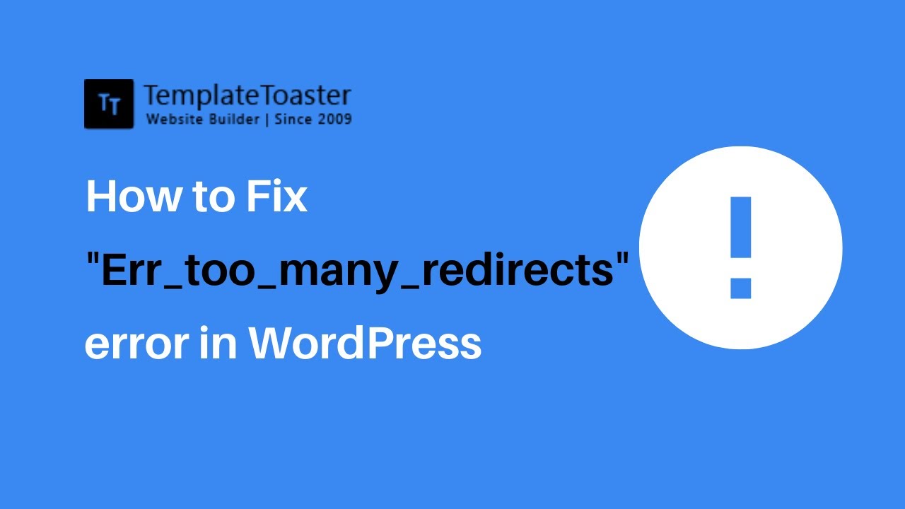 How to fix Redirect errors in WordPress