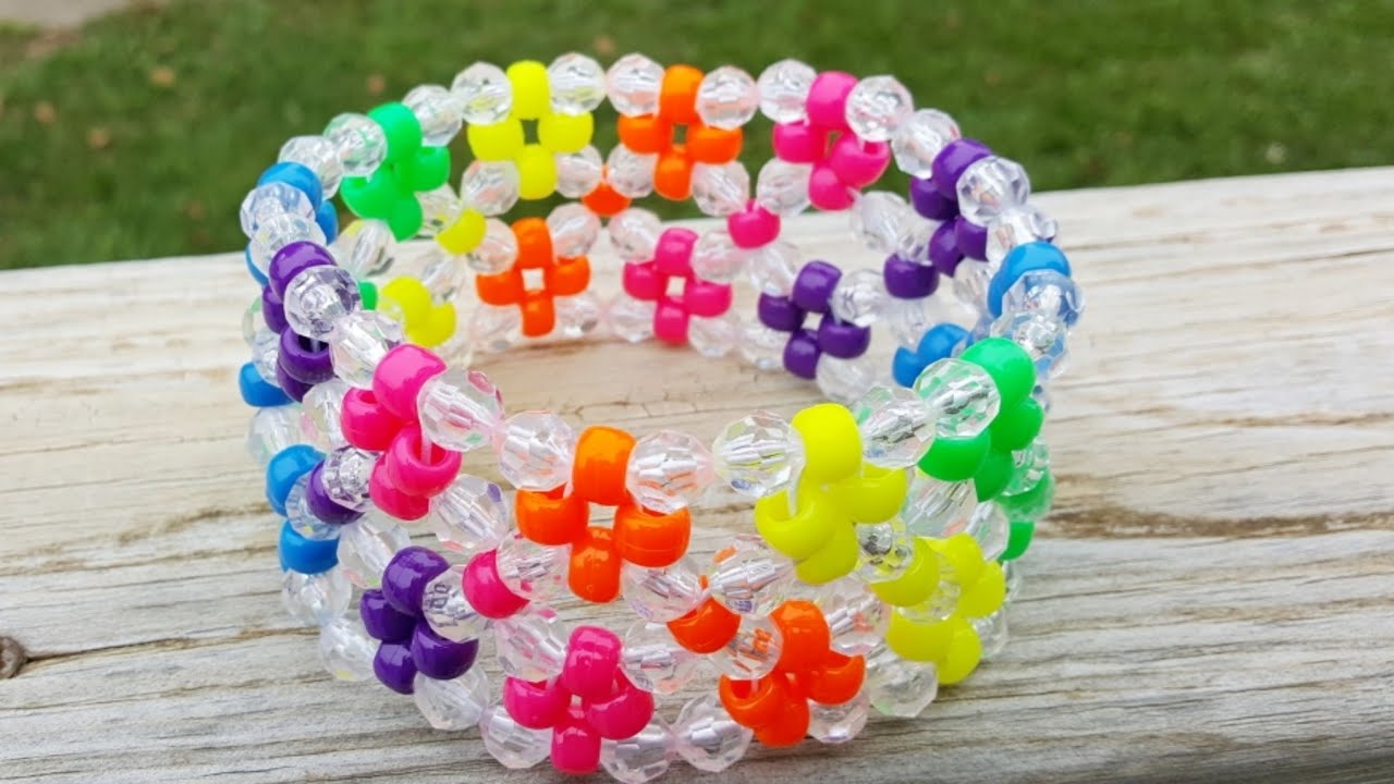 Rainbow loop kandi cuff tutorial