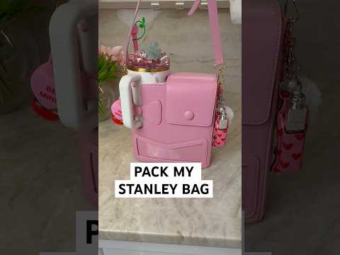 Pack my Stanley for a night out 🥳 #asmr #organization #purseessentials #whatsinmybag #stanleycup