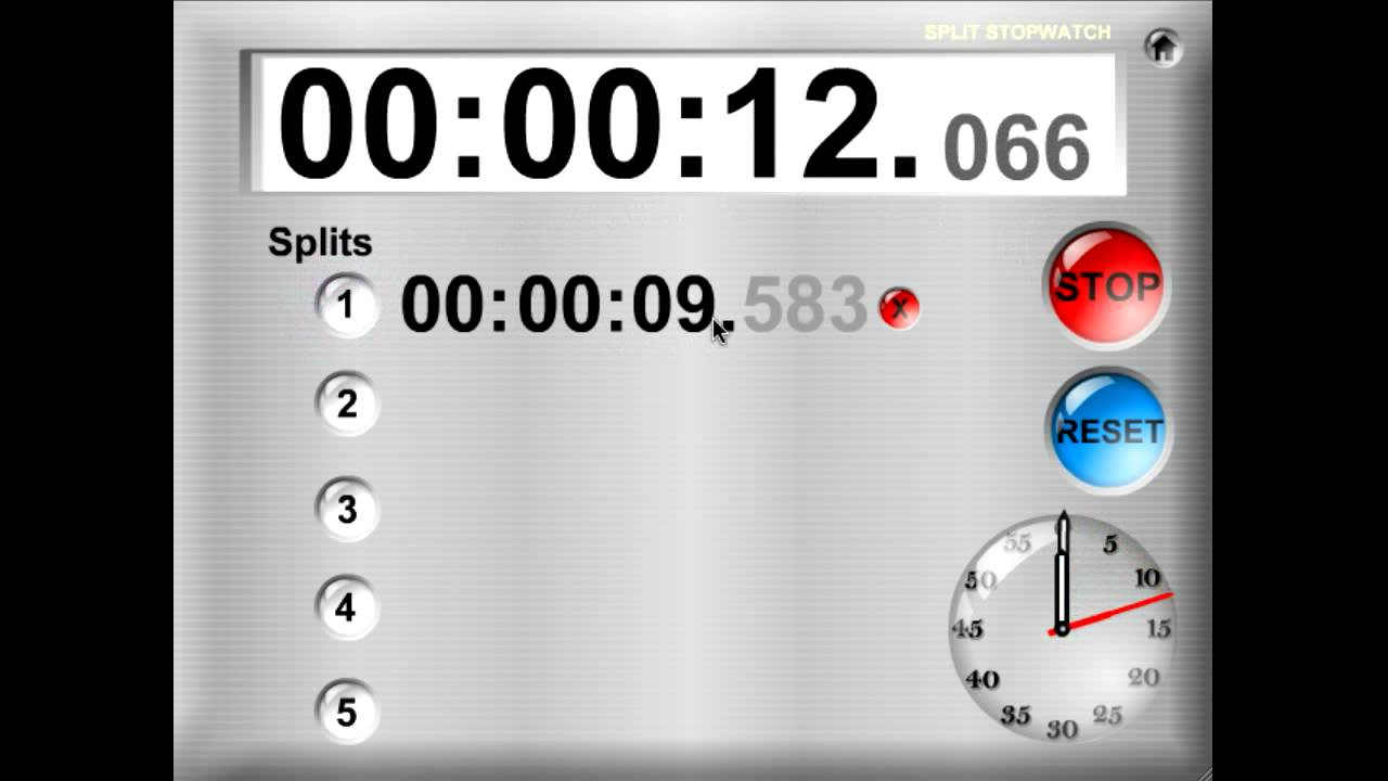 TimerTools Demo: Split Stopwatch