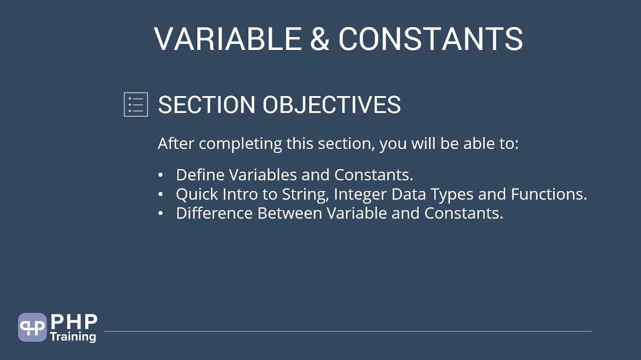 Variable and Constants in PHP