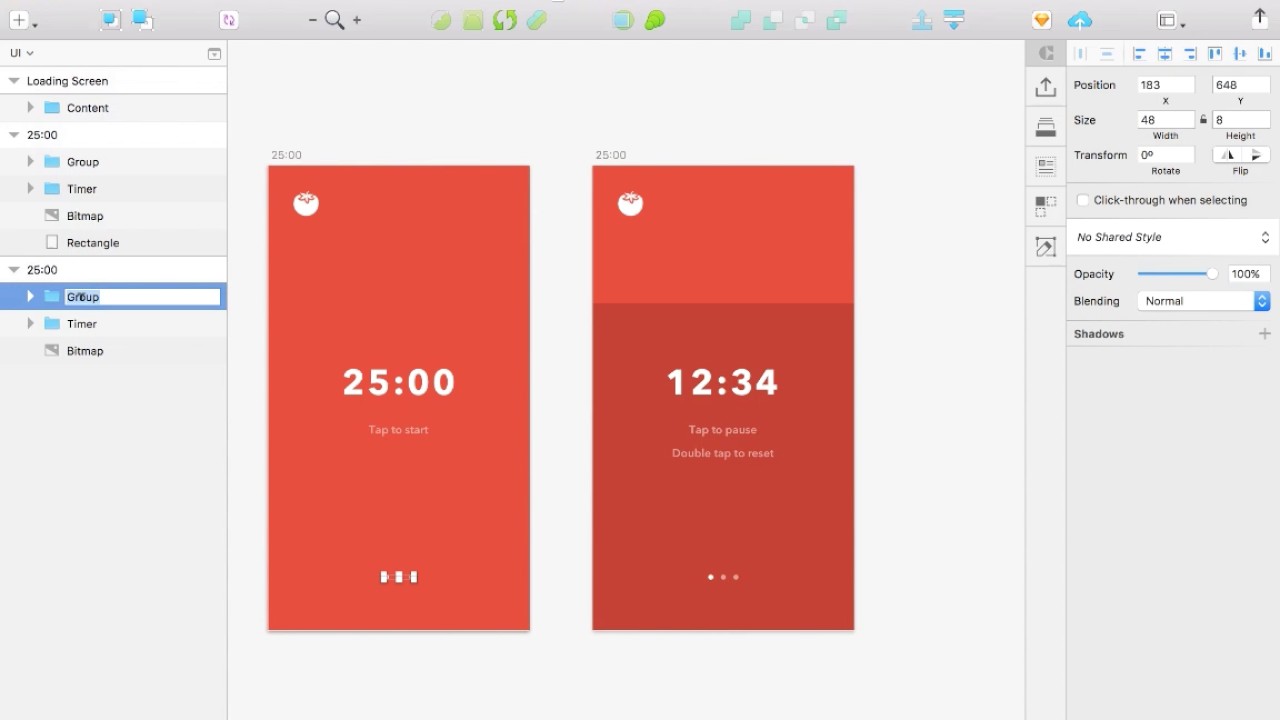 Pomodoro Timer - Mobile App Design