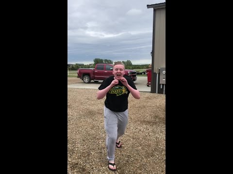 Storm - standing up to the wind in Minot, ND