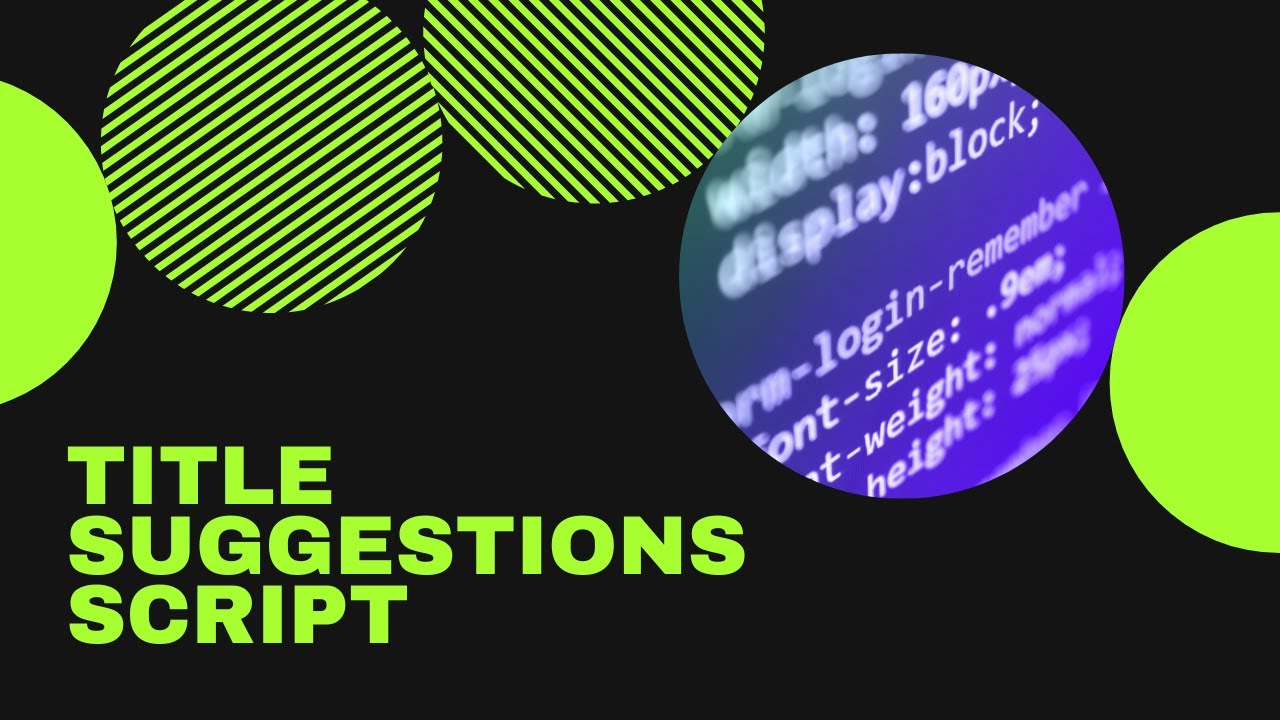 Build a Title Suggestion Script Using Python