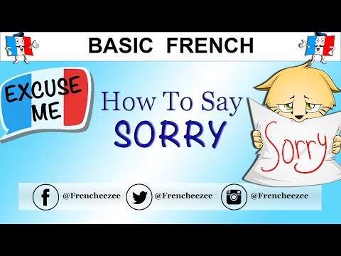 FRENCH PHRASES - HOW TO SAY SORRY IN FRENCH