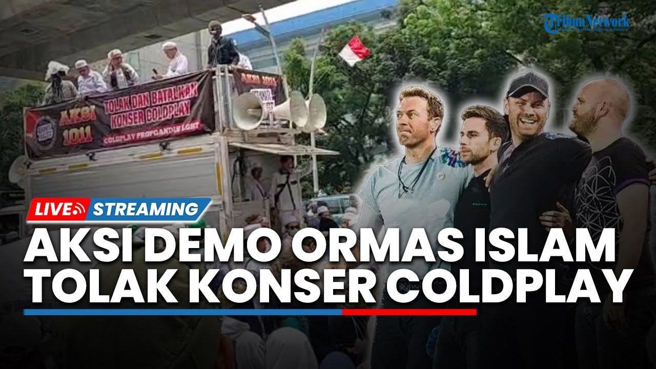 LIVE: Tolak Konser Coldplay, Ratusan Ormas Islam Demo di Mabes Polri ...