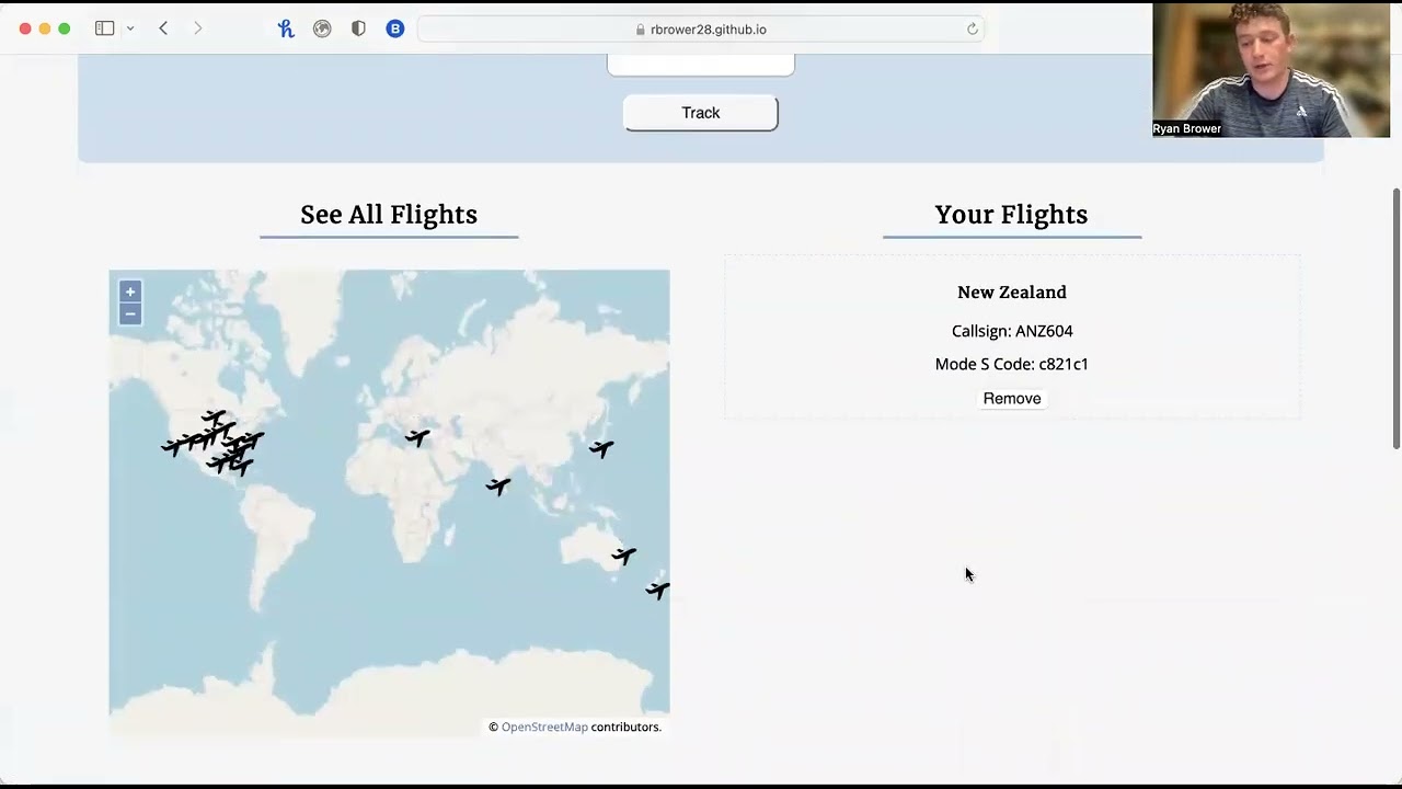Flight Tracker Website Walkthrough