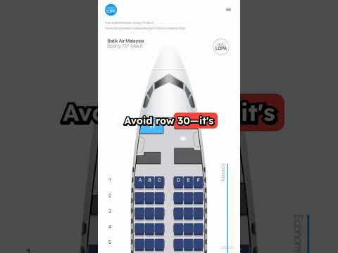 Batik Air Malaysia Boeing 737-Max 8 Flight Seat Map