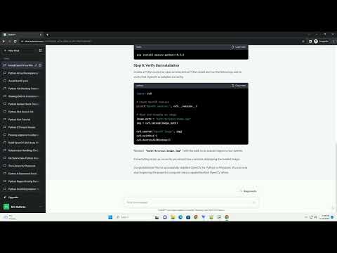 Install Opencv for Python on Windows