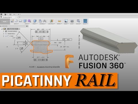 Picatinny Rail from Drawing to 3D Model in Fusion 360 - FF113 - NYC CNC