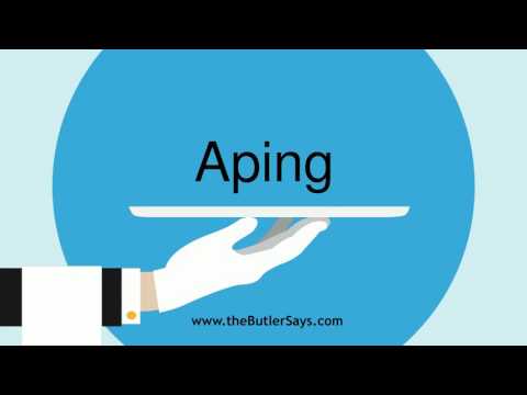 Learn how to say this word: "Aping"